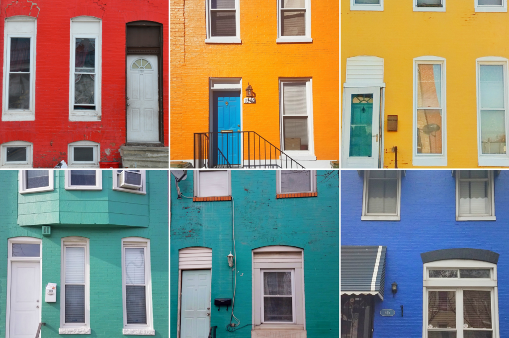 Rainbow Baltimore | Colorful Rowhomes - Merriment Maker by Uncustomary