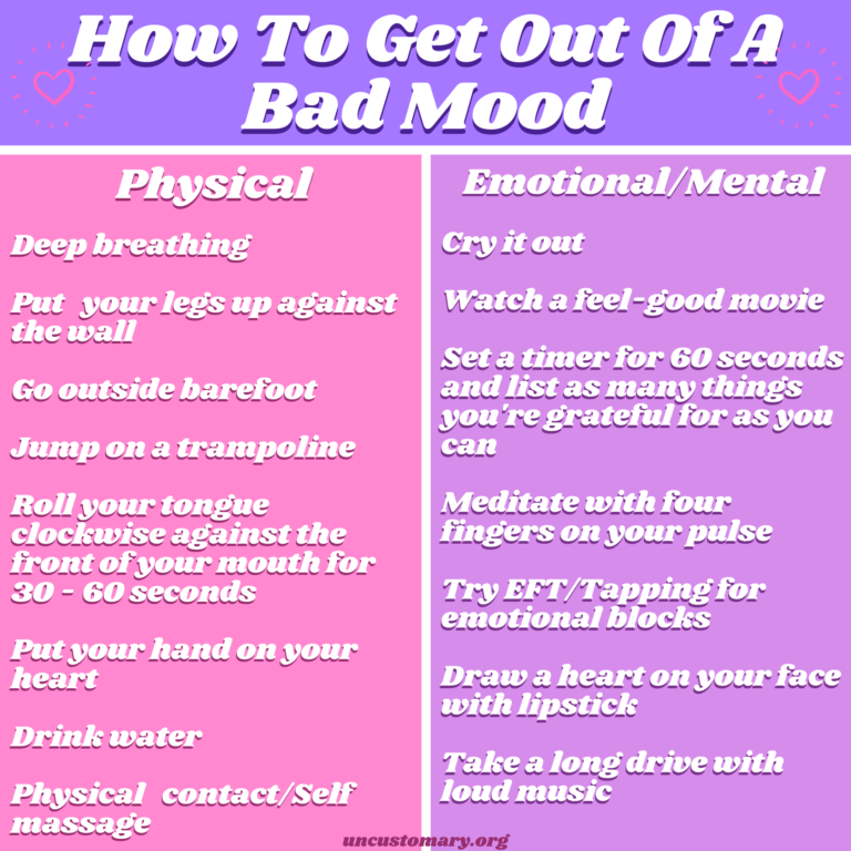 15 Ways To Get Out Of A Bad Mood - Uncustomary | Merriment Maker